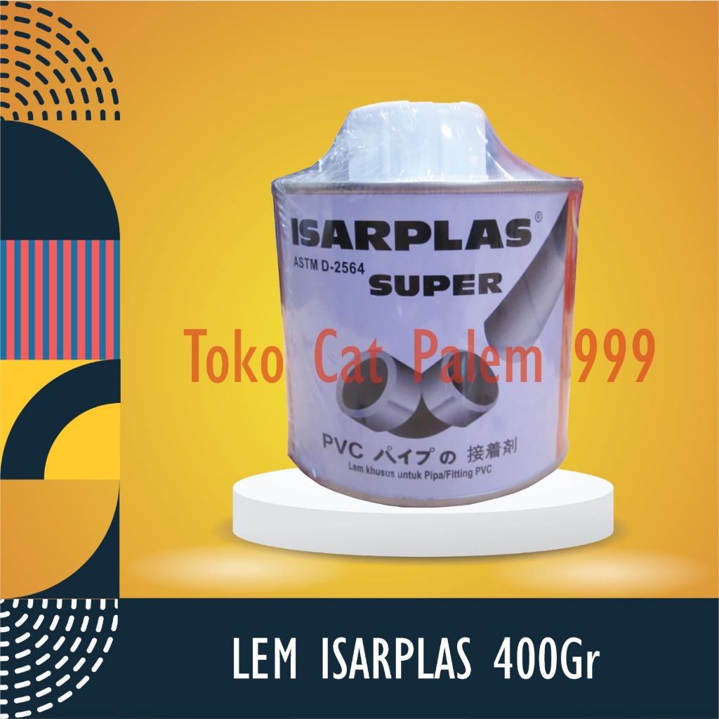 Jual Lem Pipa PVC Isarplas 400gram / 400g Lem Pipa isarplas Kaleng /Lem ...