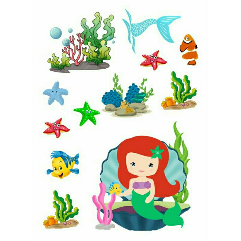 Jual Topper Cake Tema Mermaid Princess/Hiasan Kue ULTAH MERMAID ARIEL ...