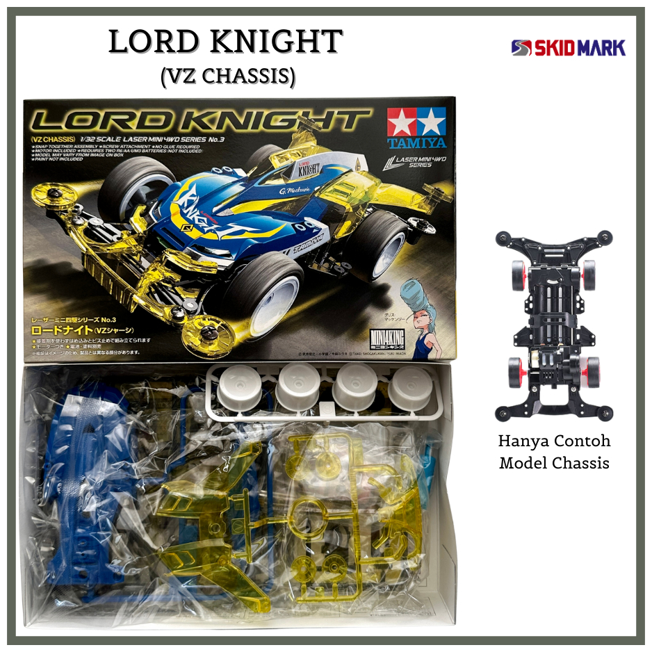 Jual Mobil Rakit Tamiya Mini 4WD - Lord Knight VZ Chassis (ORIGINAL ...