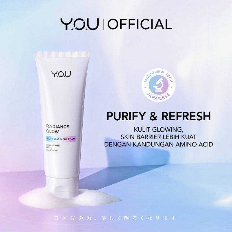 Jual YOU Radiance Glow Purifying Facial Foam / Y.O.U radiance glow ...