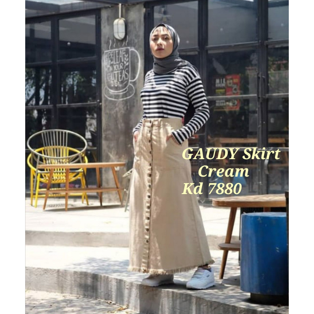 Jual Rok jeans kancing depan jesica putih moca snow hitam snow blue ...