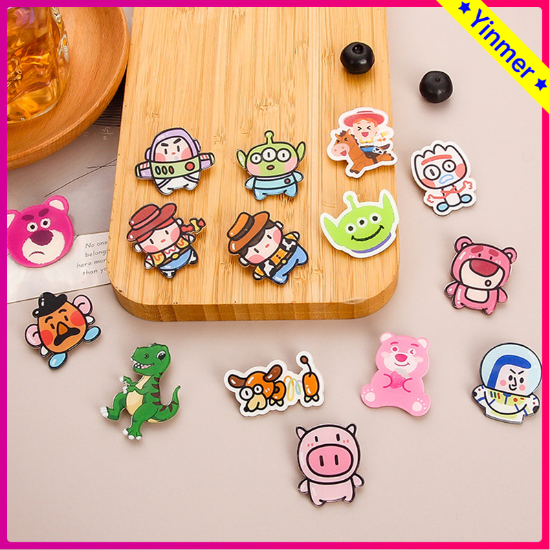 Jual COD Bros Pin lucu Acrylic Anime Toy Story Lapel Pin Woody Buzz ...