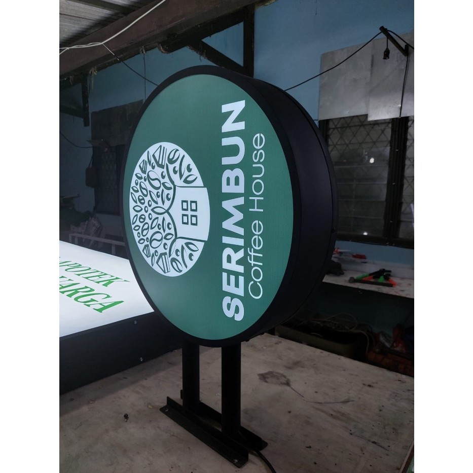 Jual Neon Box Indoor Outdoor 50cm x 120cm Premium Custom 2 Sisi ...