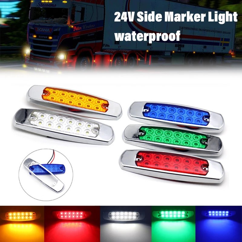 Jual Lampu Bak Samping Side Lamp 12v 24v Chrome Tipis Truk Bus Variasi | Shopee Indonesia