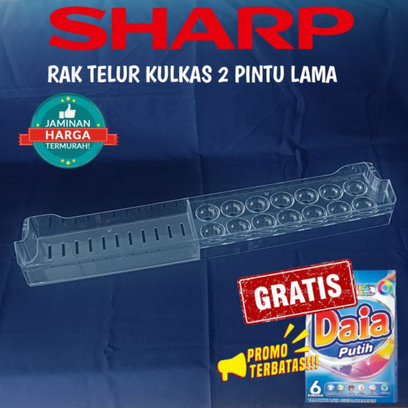 Jual RAK TELUR KULKAS 2 PINTU SHARP KULKAS BESAR ORIGINAL | Shopee ...