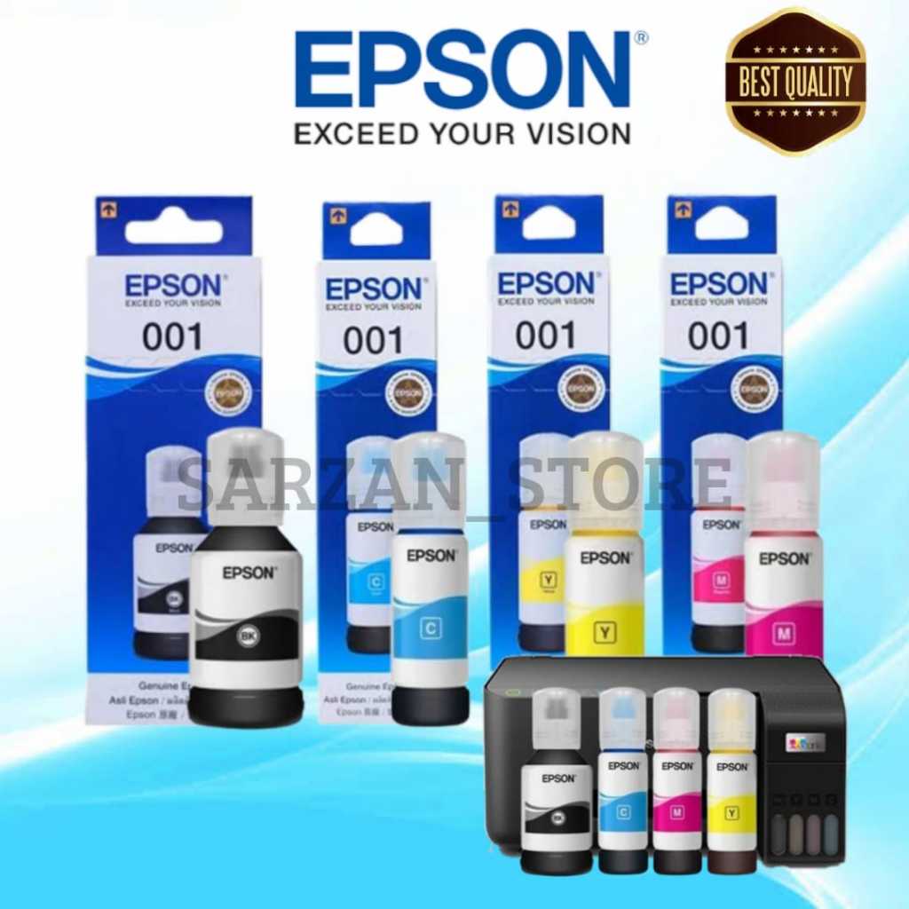 Jual Tinta Epson 001 Original 1SET 4 Warna For Ink Printer L4150 L4160 ...