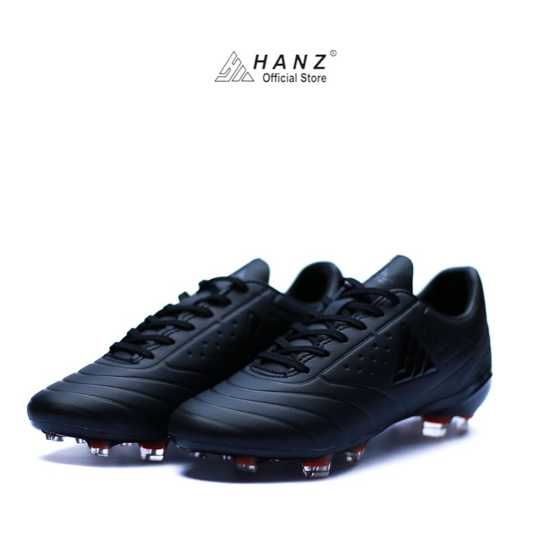 Jual HANZ - Sepatu Bola Hanz stylish fg Full Black - Free Kaos Kaki ...
