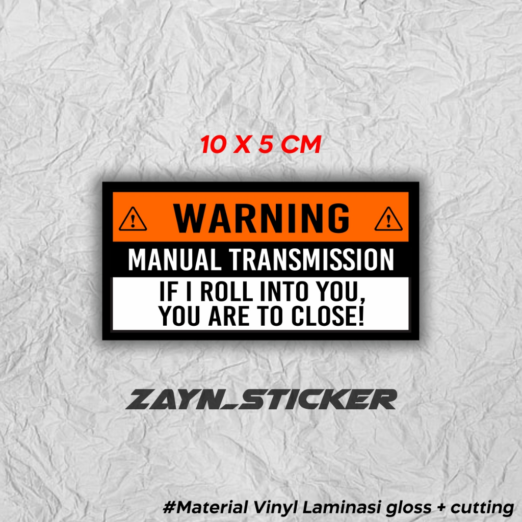 Jual STICKER WARNING MANUAL TRANSMISION | Shopee Indonesia