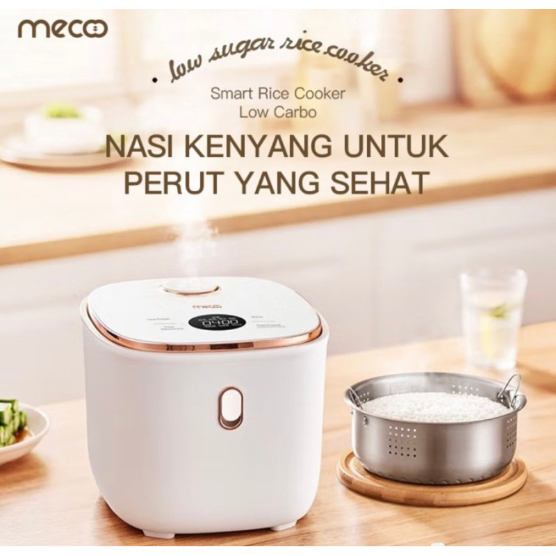 Jual Mecoo Aesthetic Rice Cooker Low Carbo Low Sugar 400 Low Watt 1.5L ...