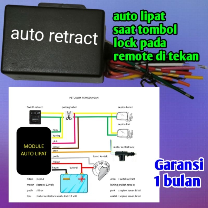 Jual module modul auto retract sepion lipat otomatis Avanza calya sigra ...