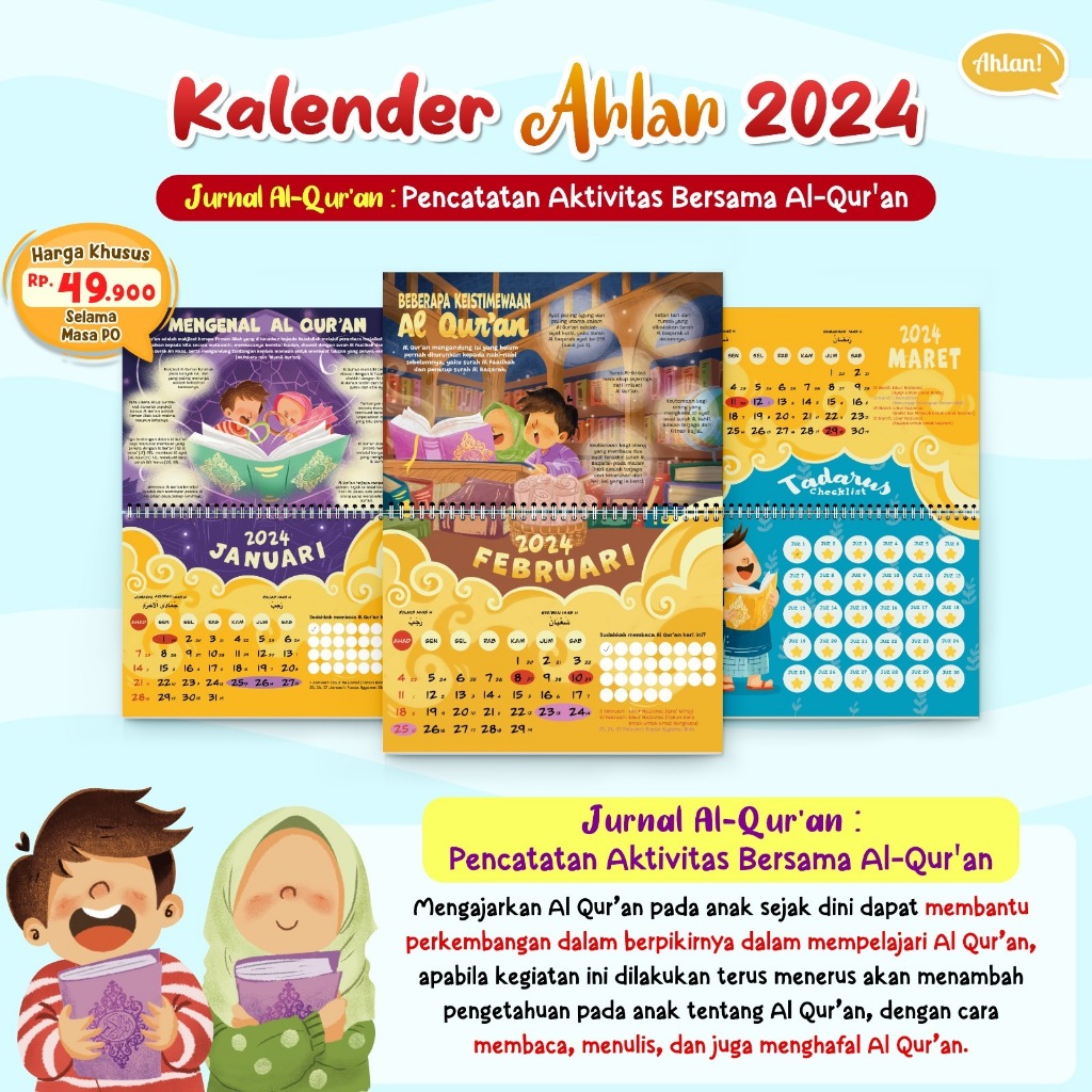 Jual Kalender Ahlan 2024 (Setahun bersama Al-Qur'an) | Shopee Indonesia