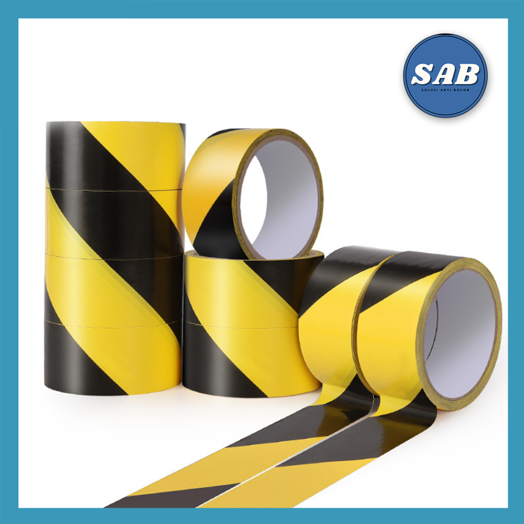 Jual Lakban Police Line Hitam Kuning Tape OPP Garis Polisi Penanda Jalan Area Proyek Bangunan ...