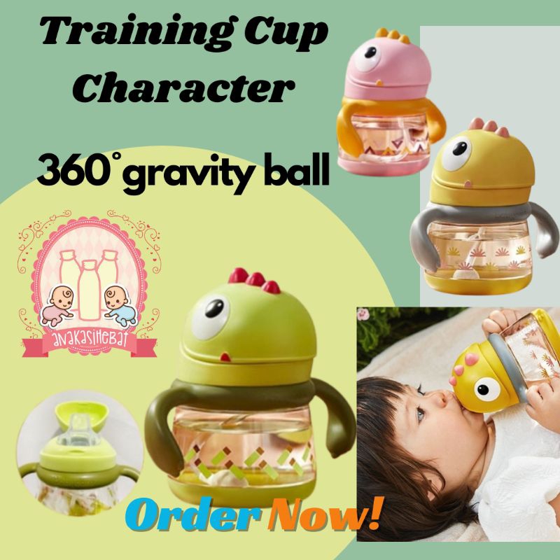 Jual Botol Minum Bayi Anak model T-REX dino 220ml Sippy CUP LUCU ...