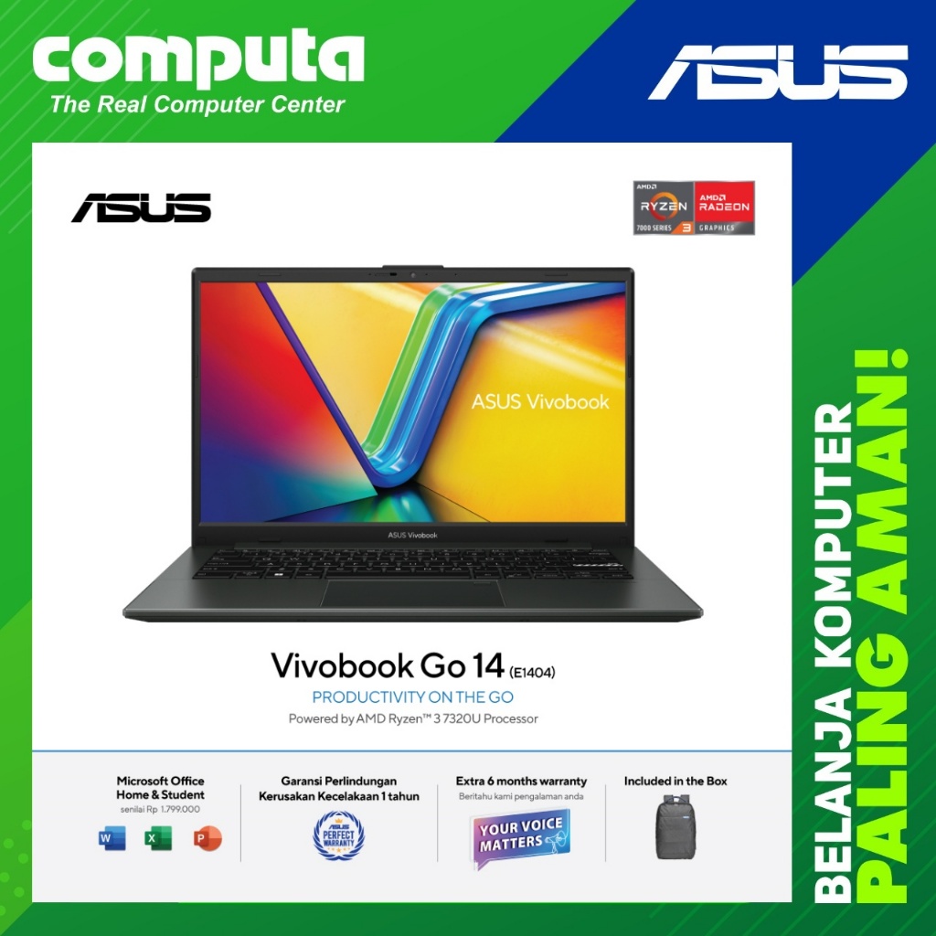 Jual Asus VIVOBOOK GO E1404FA FHD351 FHD353 AMD R3-7320U 8GB 512GB SSD ...
