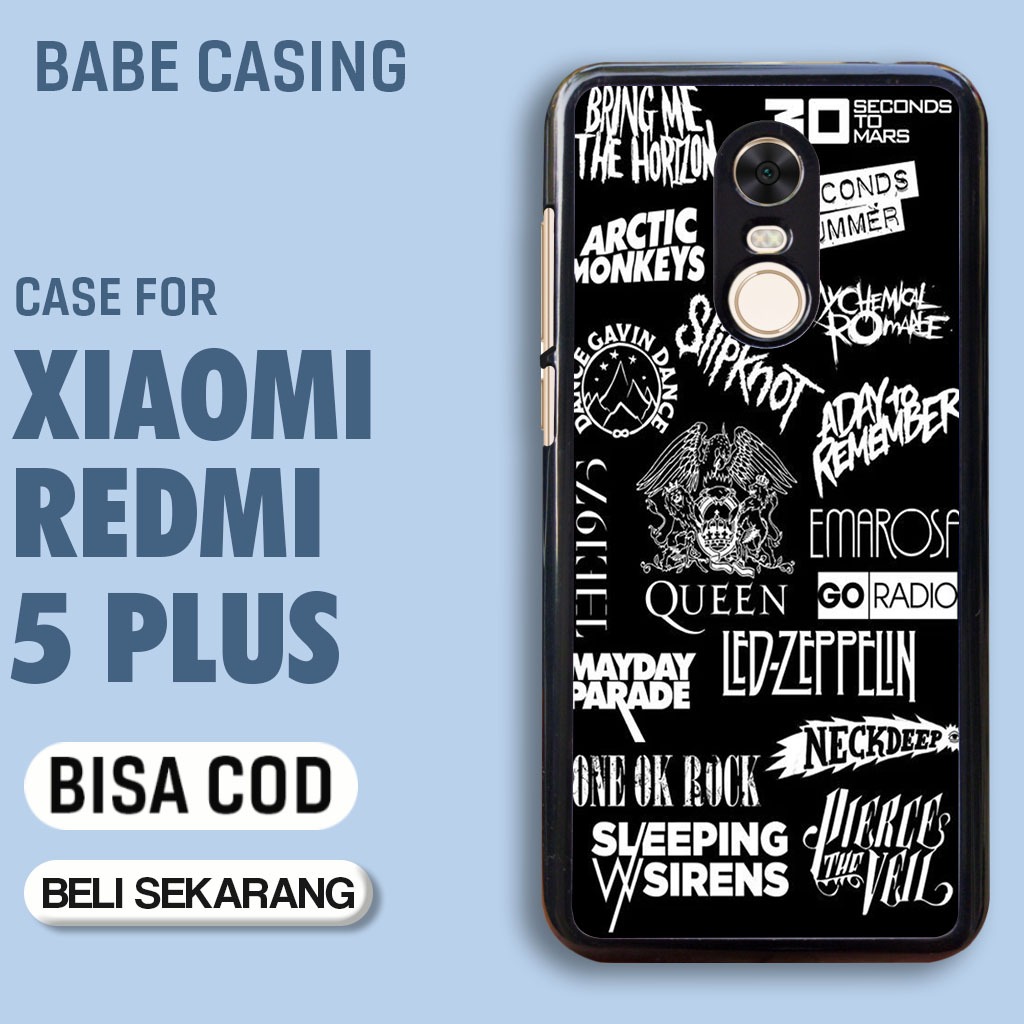 Jual case hp xiaomi redmi 5 plus terbaru gambar aesthetic band 3 musik ...