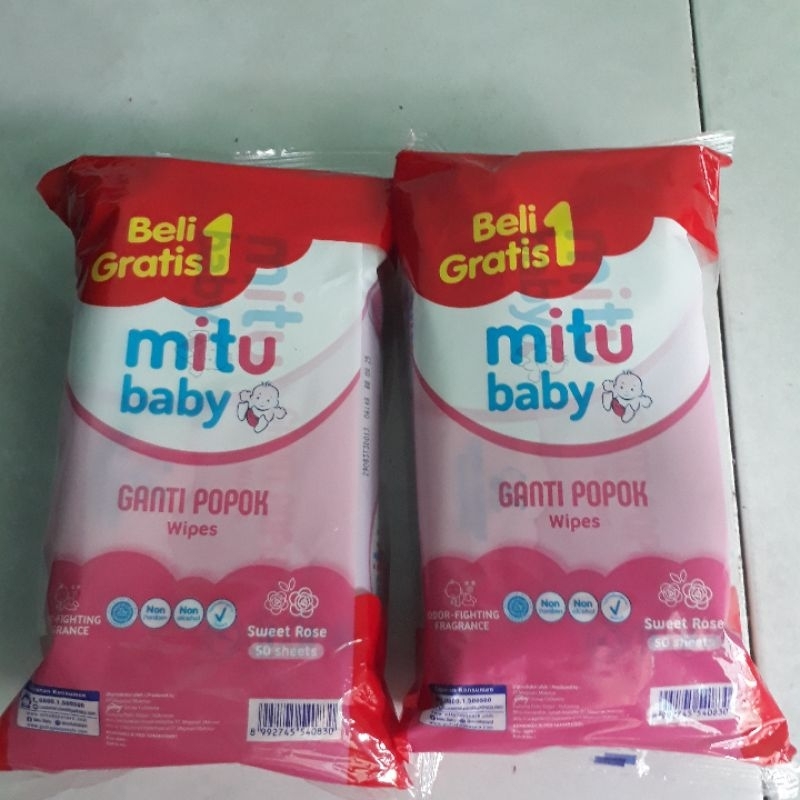 Jual Mitu baby tissue basah ping isi 50 sheets ( banded ) | Shopee ...
