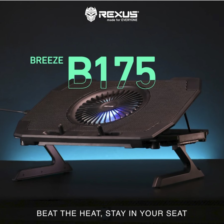 Jual Rexus Breeze B175 Cooling Pad RGB 5 Fan Cooler Laptop Notebook ...