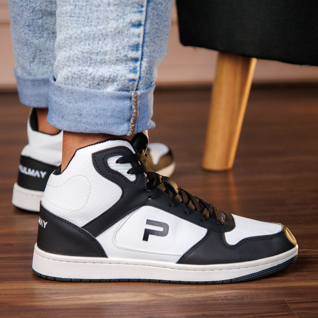 Jual PAULMAY - Sepatu Sneakers Pria Lisbon High - White Black | Shopee ...