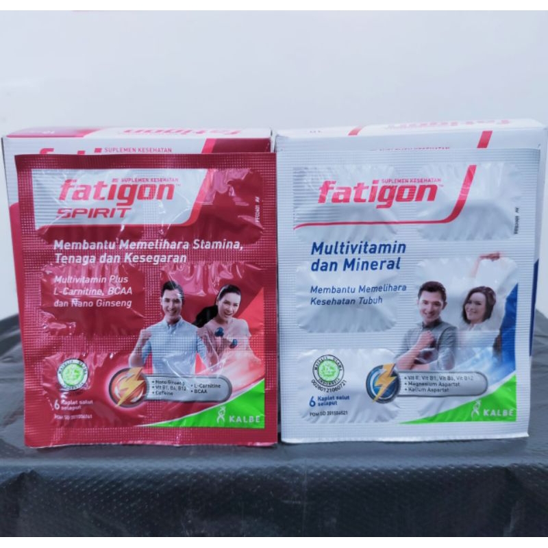 Jual Fatigon Spirit & Fatigon Multivitamin 1 strip isi 6 kaplet ...