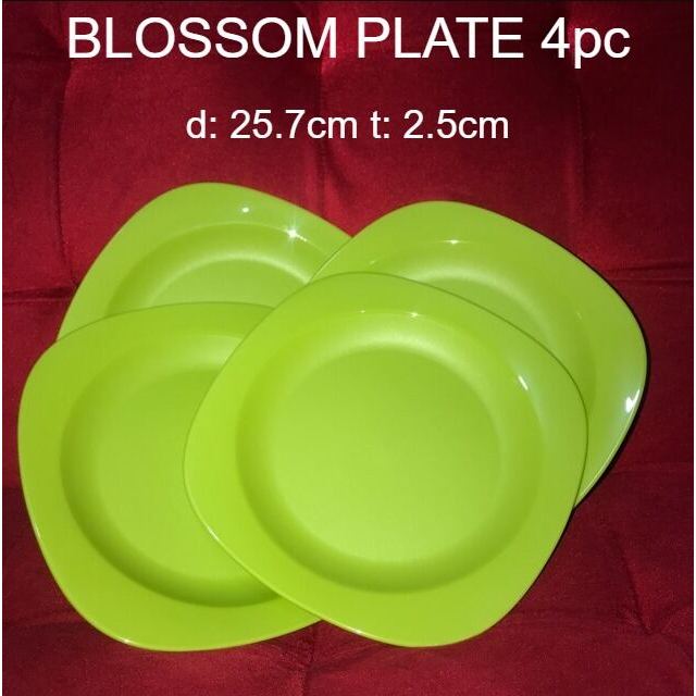 Jual Piring Makan Tupperware Blossom Plate isi 4 | Shopee Indonesia