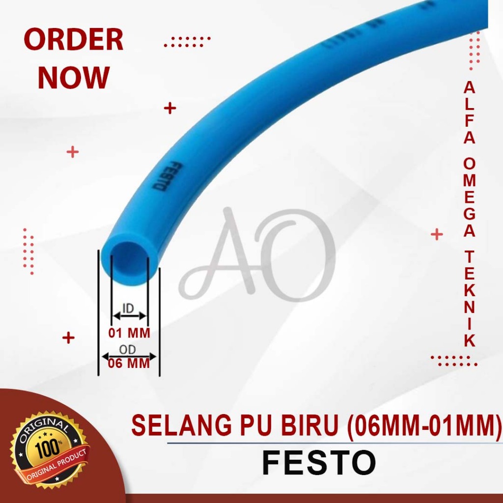 Jual SELANG PU 6MM x 1MM BIRU FESTO PNEUMATIC TUBE HOSE POLYURETHANE | Shopee Indonesia