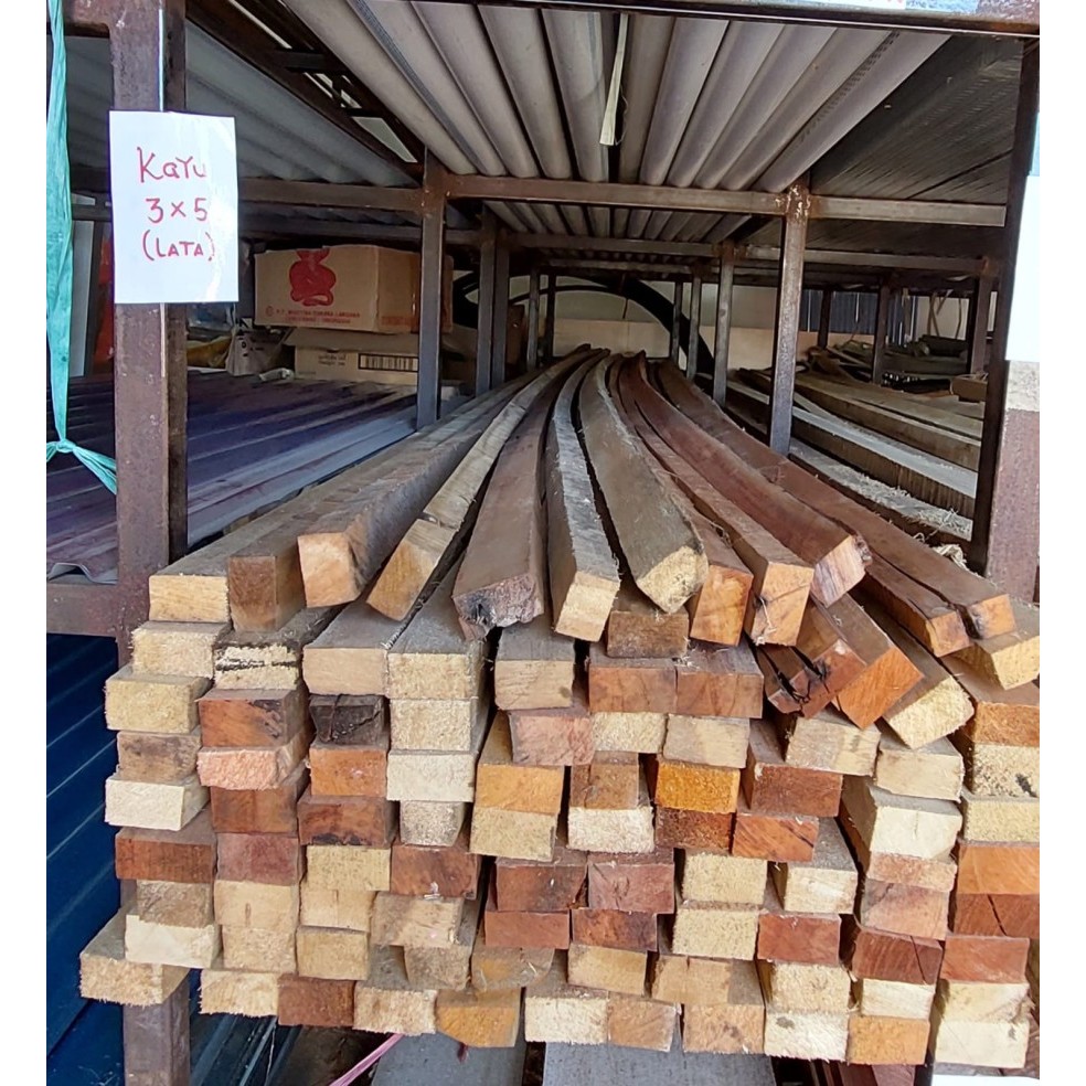 Jual Kayu Lata 3x5 Kayu Reng Ukuran 3x5 | Ready Manado | Shopee Indonesia
