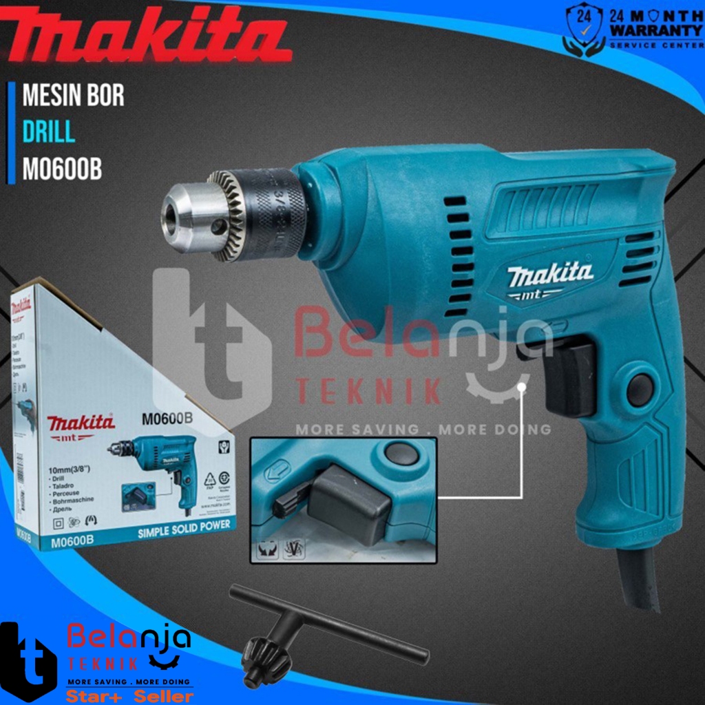 Jual Makita Mesin Bor Tangan Listrik M 0600 B 350W 10MM Driver Drill M0600B | Shopee Indonesia