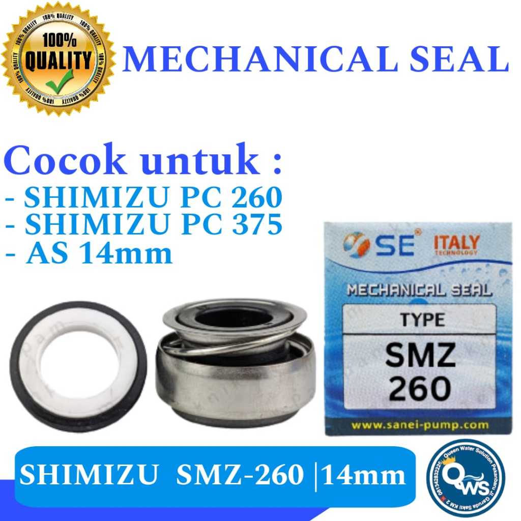 Jual MECHANICAL SEAL SHIMIZU SMZ 260 / 375 AKENO SAN-EI DIAN - SIL MEKANIK - SPAREPART POMPA AIR ...