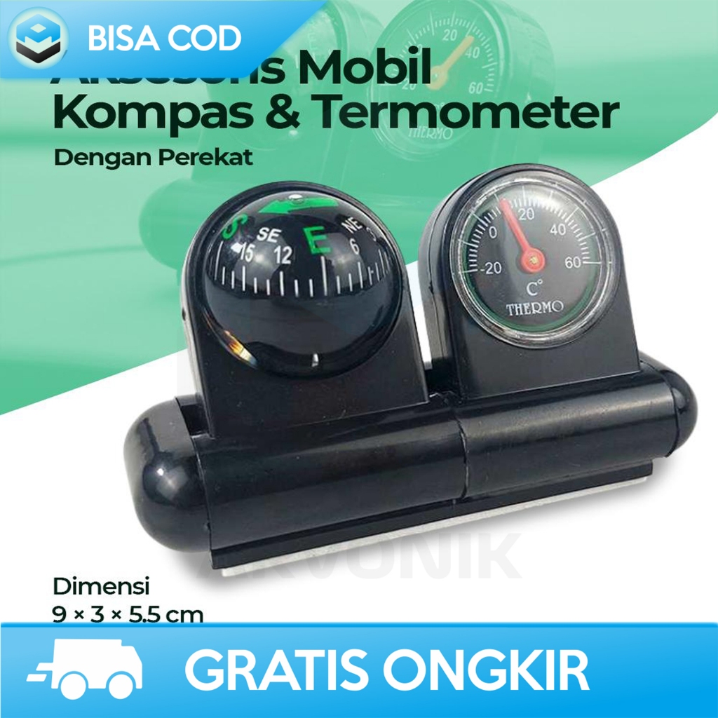 Jual KOMPAS MOBIL DASHBOARD CAR THERMOMETER AKSESORIS MOBIL LUCU DAN ...