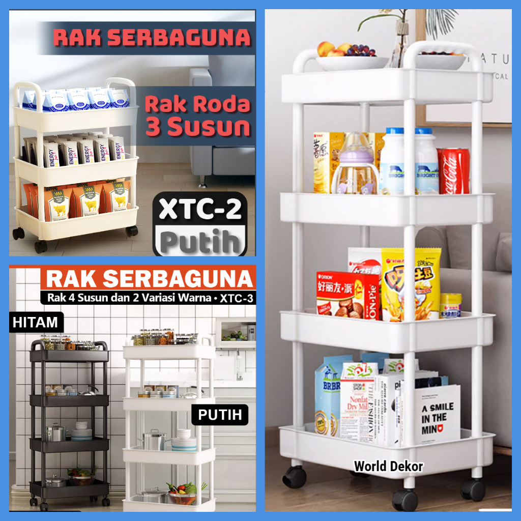 Jual Rak Penyimpanan Troli Multifungsi XTC Minimalis - Worlddekor ...