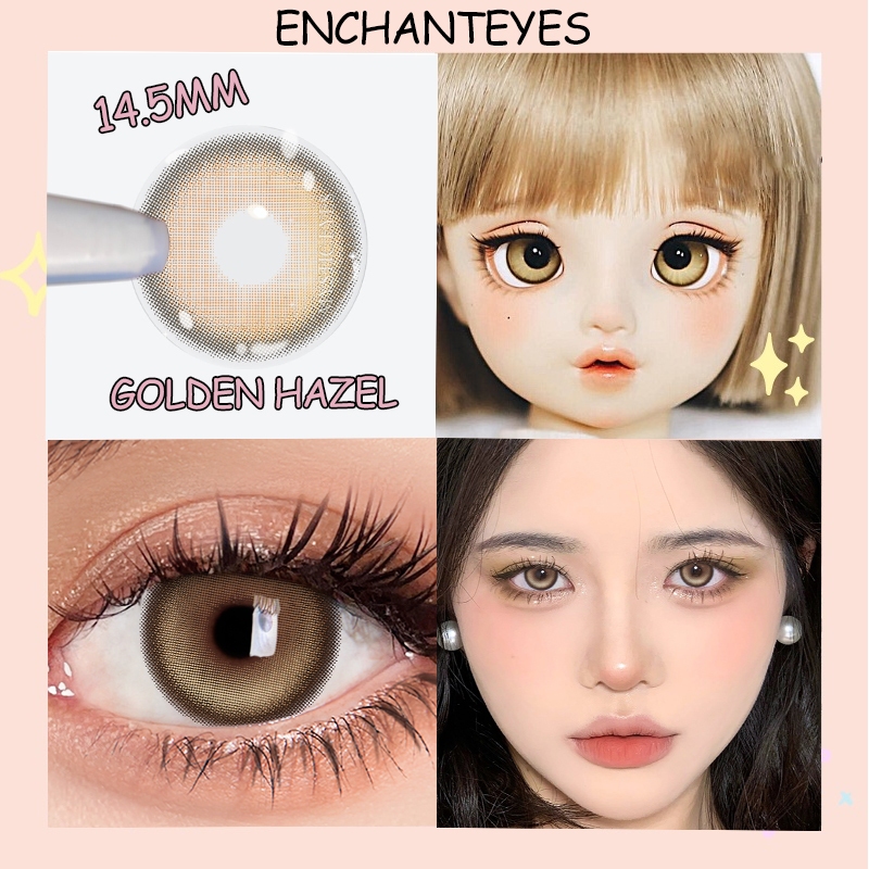 Jual [COD]mysticeyes softlens twilight seri golden hazel color lensa 14 ...