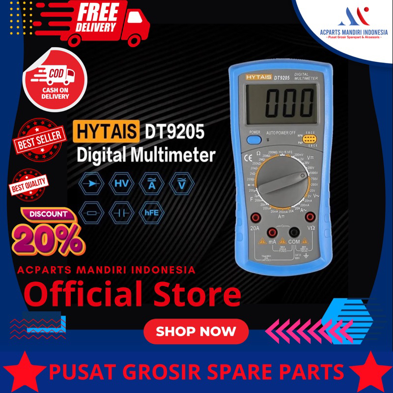 Jual HYTAIS DT9205, Electrical Digital Multimeter | Shopee Indonesia