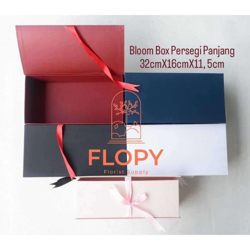Jual (32*16*11,5 cm) Bloom Box Kotak Pita / Kotak Hampers Kue Bunga Kado / Bloom Box Persegi ...
