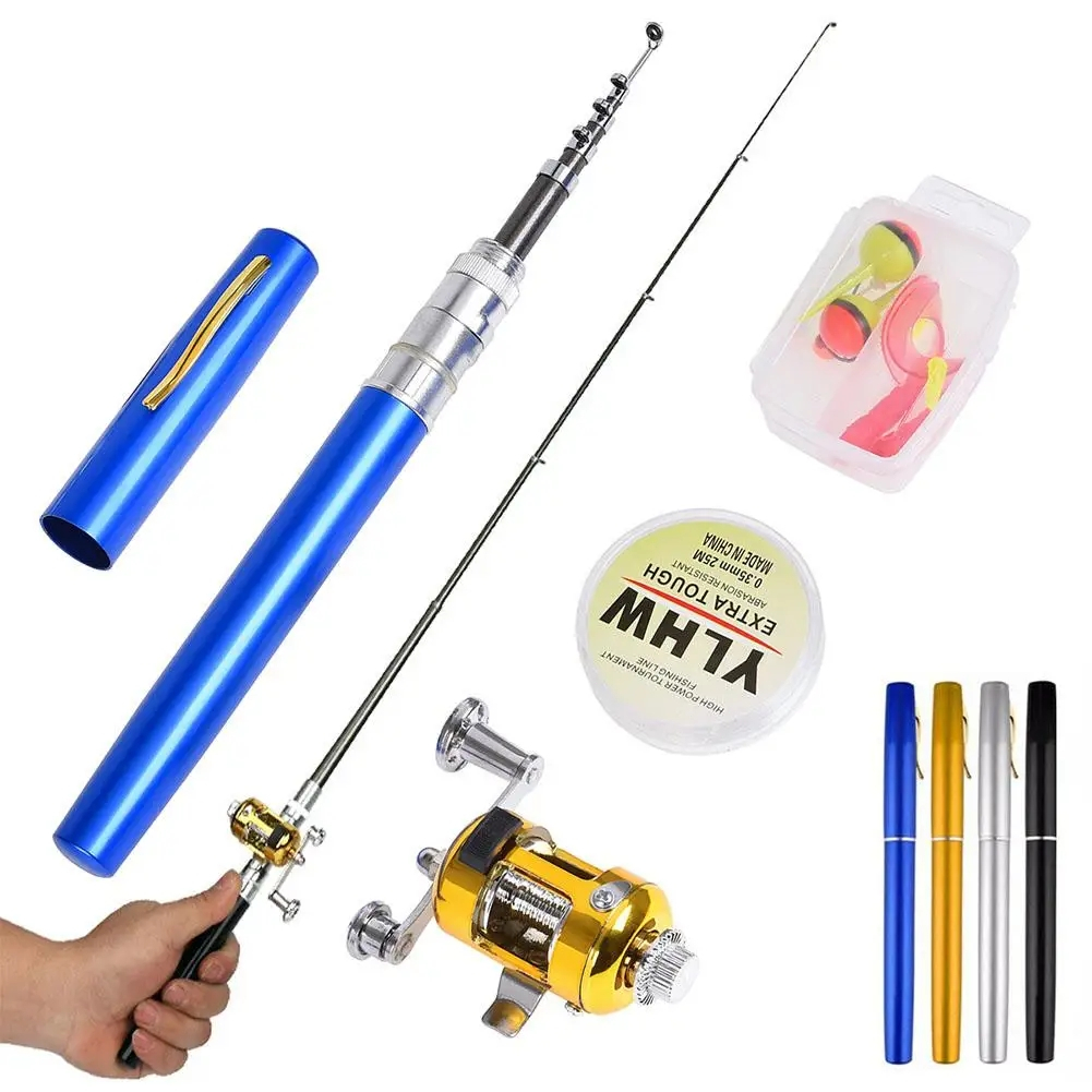 Jual 100CM Joran Kail Alat Pancing Pulpen Mini Fishing Rod Pen Portable ...