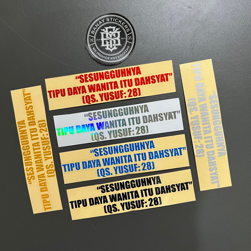 Jual Stiker Sticker SESUNGGUHNYA TIPU DAYA WANITA ITU DAHSYAT QS YUSUF ...