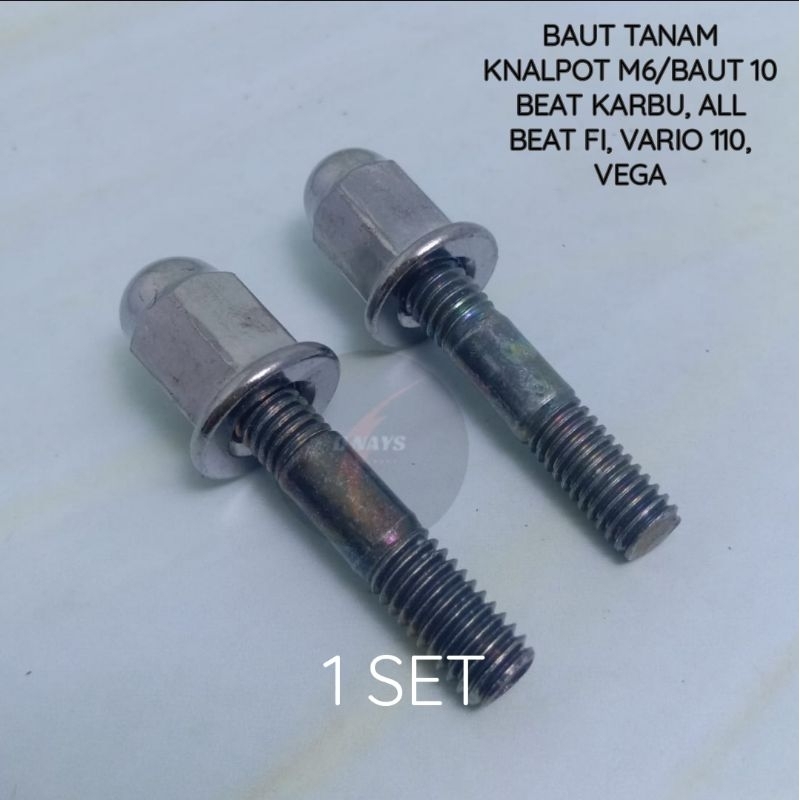 Jual baut tanam dan mur topi knalpot honda beat scoopy vario spacy ...