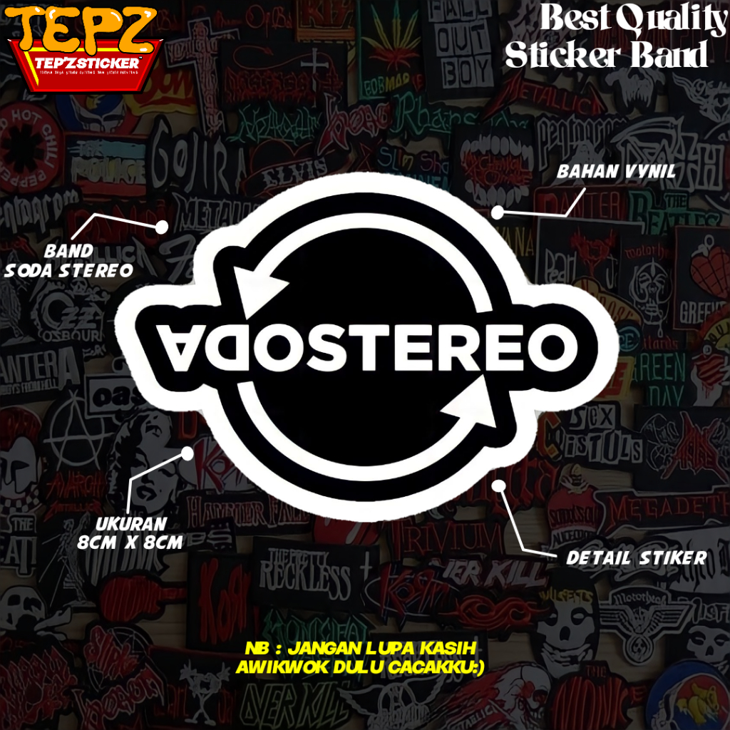 Jual STICKER STIKER ( BAND SODA STEREO) STIKER BAND|STIKER METAL|STIKER ...