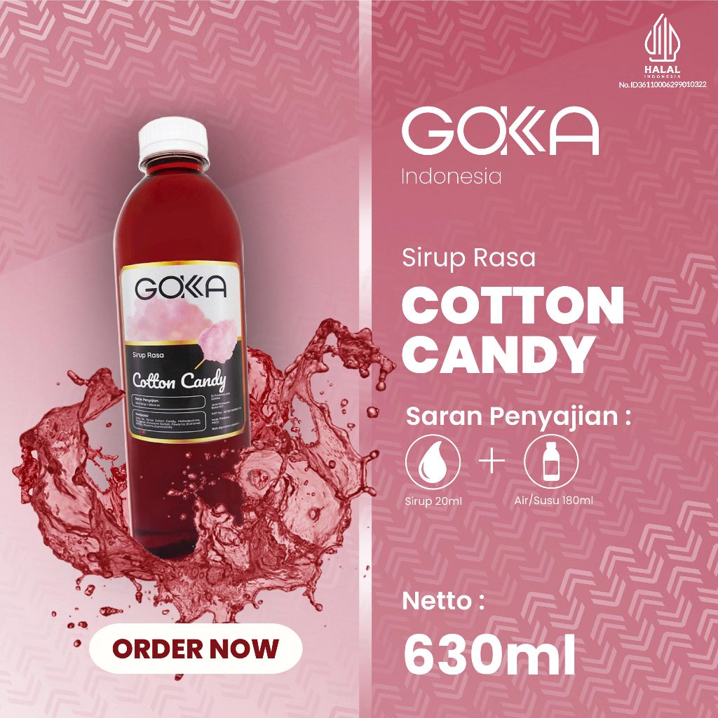 Jual Sirup Gokka Rasa Gula Kapas / Syrup Cotton Candy Gokka 630ml ...