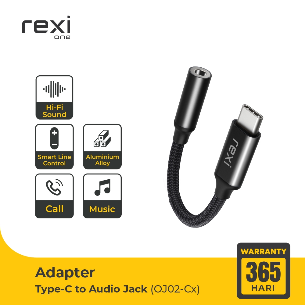 Jual rexione Adaptor Type-C to Aux Audio Jack OJ01-Cx & OJ02-Cx ...