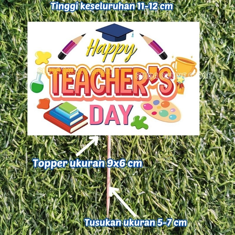 Jual Topper Selamat Hari Guru Happy Teachers Day hiasan kue cake ...