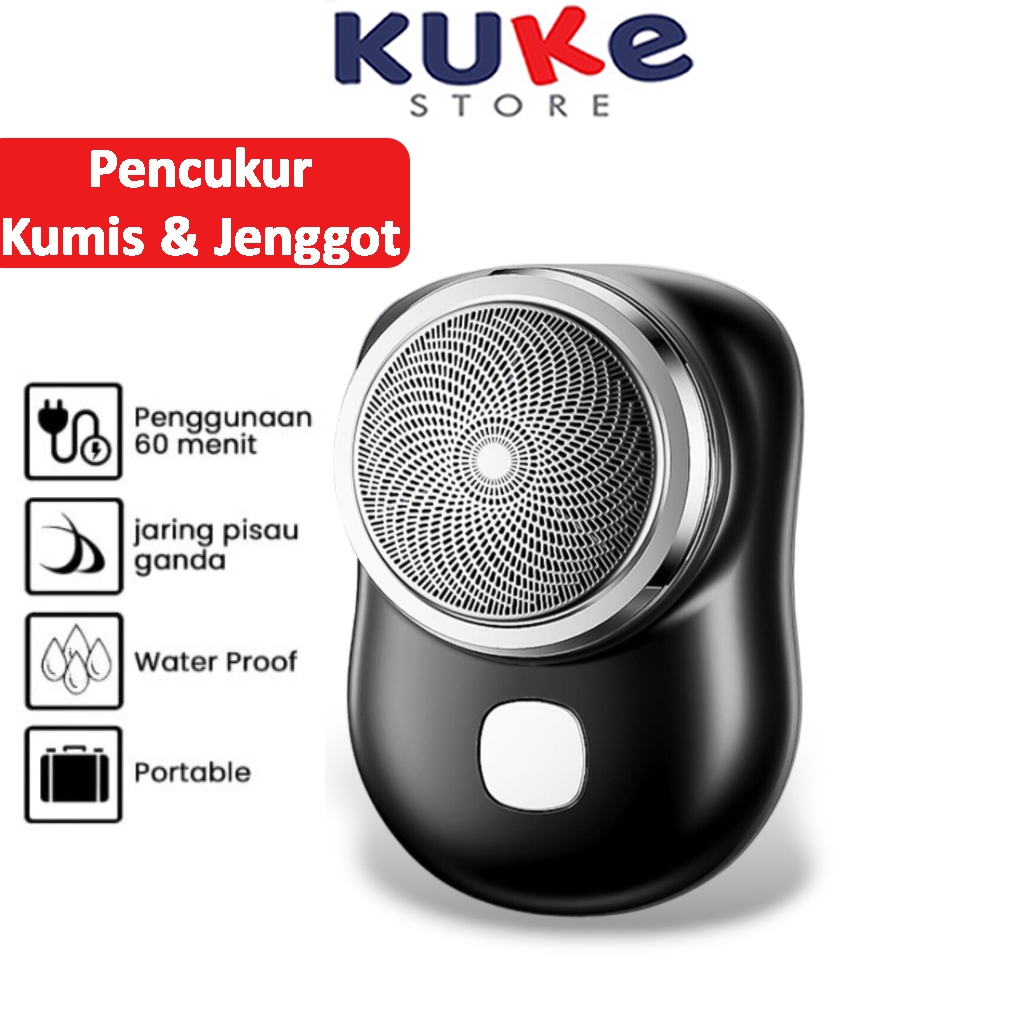Jual KUKE Alat Pencukur Cukur Bulu Jenggot Dan Kumis Elektrik Bulat ...
