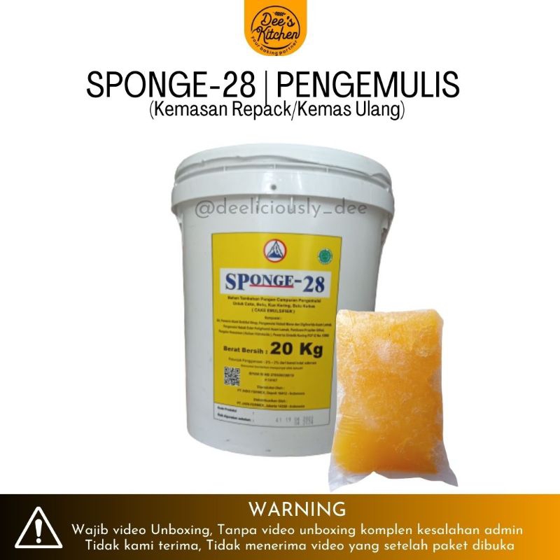 Jual [Repack 1kg] SPONGE 28 Pelembut Pengembang Kue (Cake Emulsifier ...