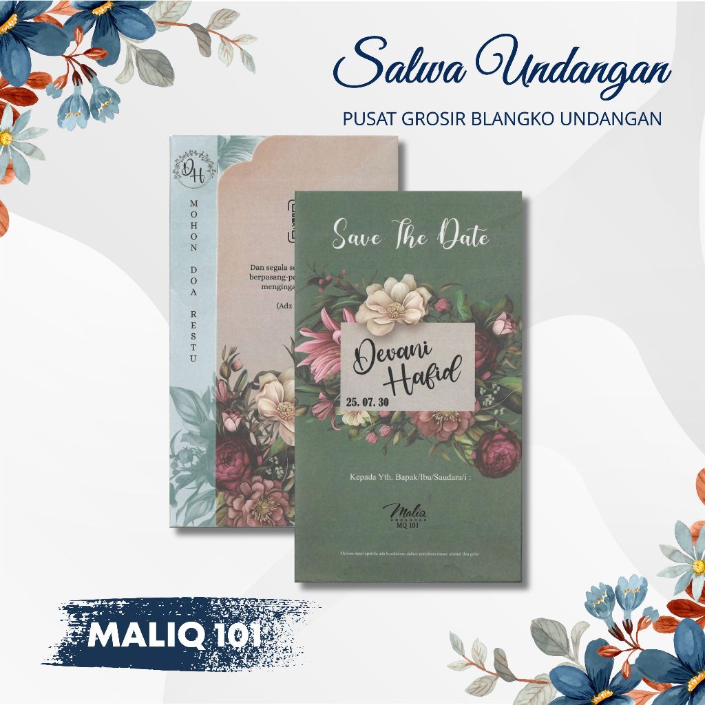 Jual Blangko Undangan Maliq 101 Harga Murah FREE File Setting | Shopee ...