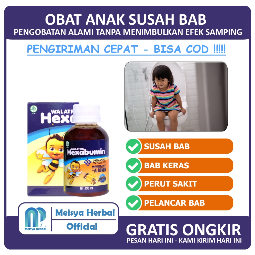 Jual Obat Sembelit Anak 1 2 3 Tahun SUsah BAB Berdarah Pelancar BAB ...
