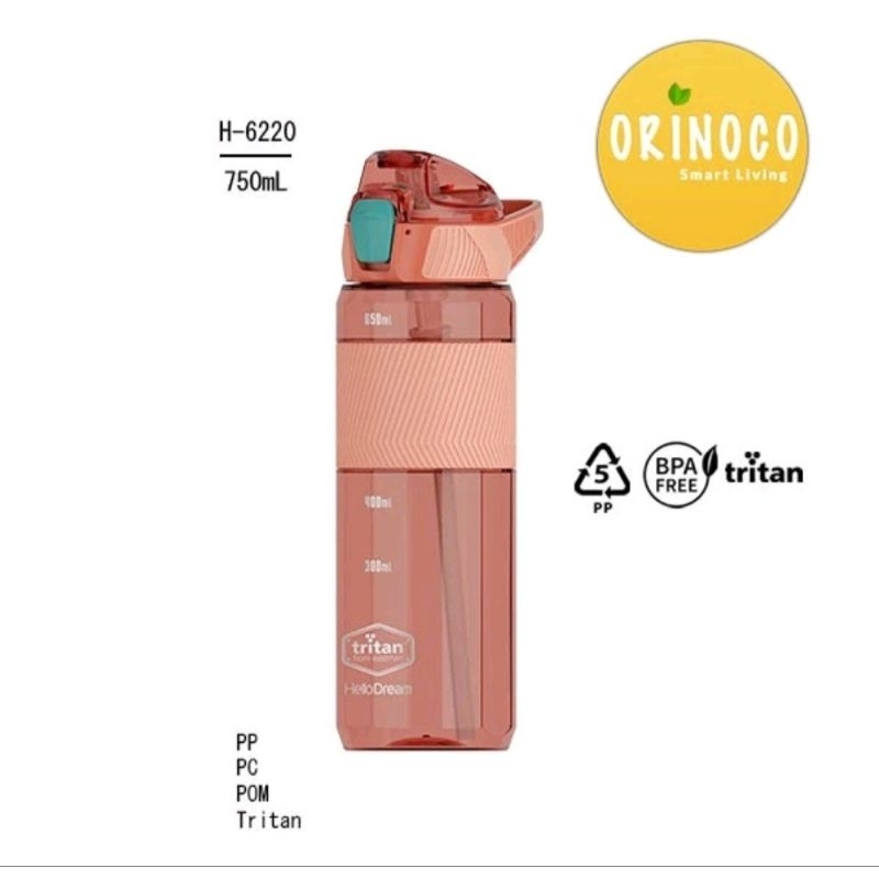 Jual Botol air minum Orinoco 750ml/Falcon space cup 750ml/water bottle ...