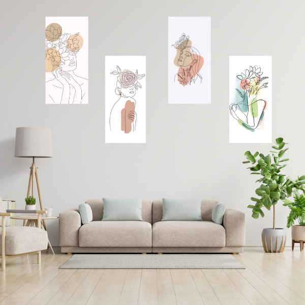 Jual POSTER HIASAN DINDING ONE LINE ART DEKORASI KAMAR,RUANG TAMU,DLL ...