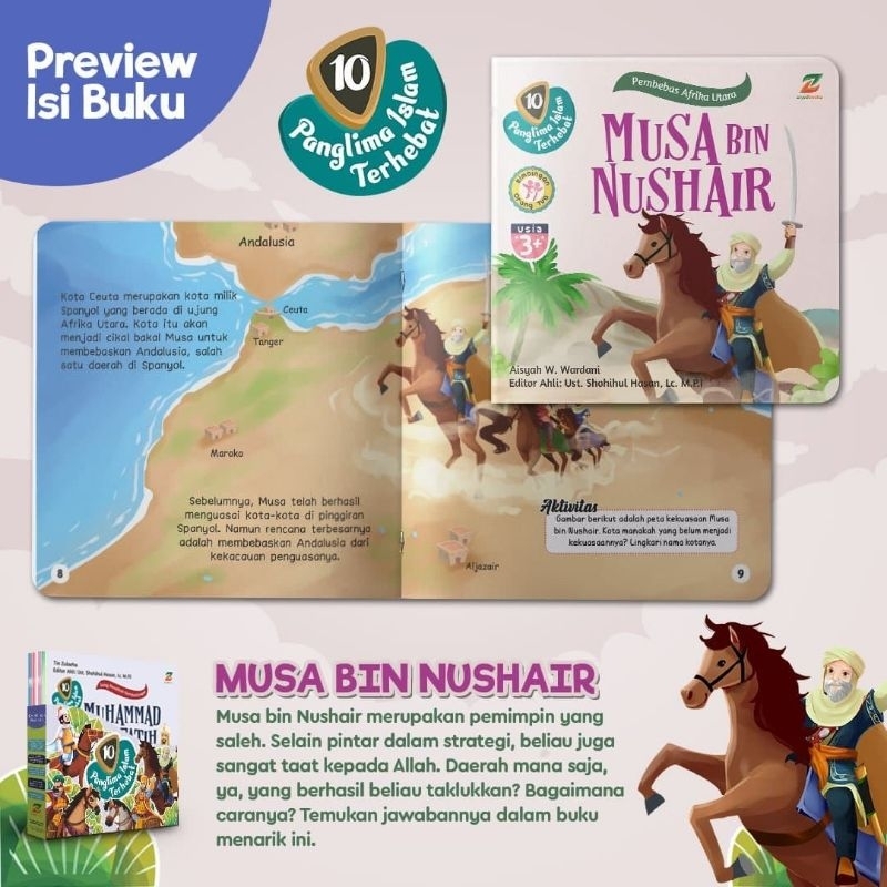 Jual 10 Panglima Islam Terhebat - Musa bin Nushair (3+) | Shopee Indonesia