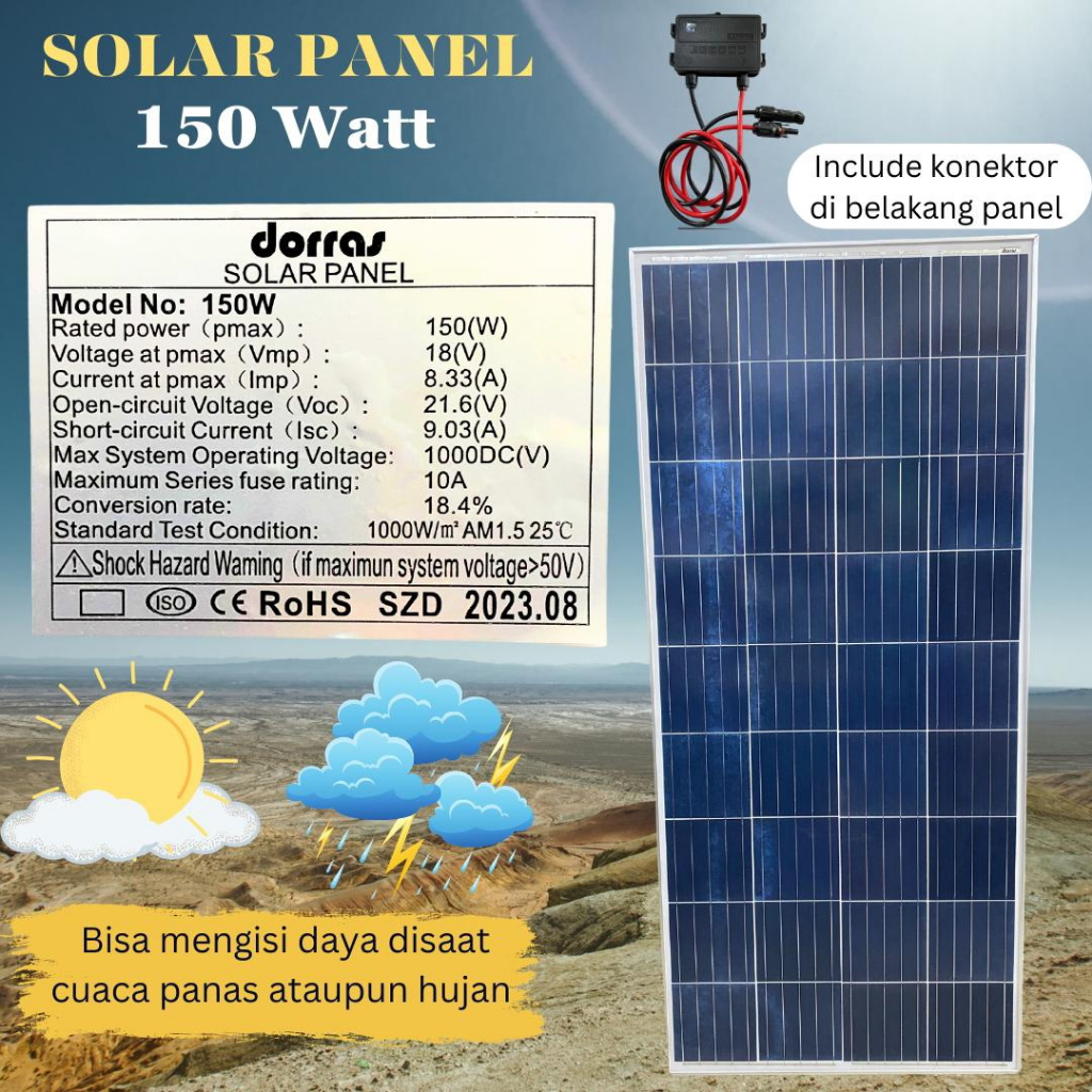 Jual Solar panel Dorras 150w poly | Shopee Indonesia