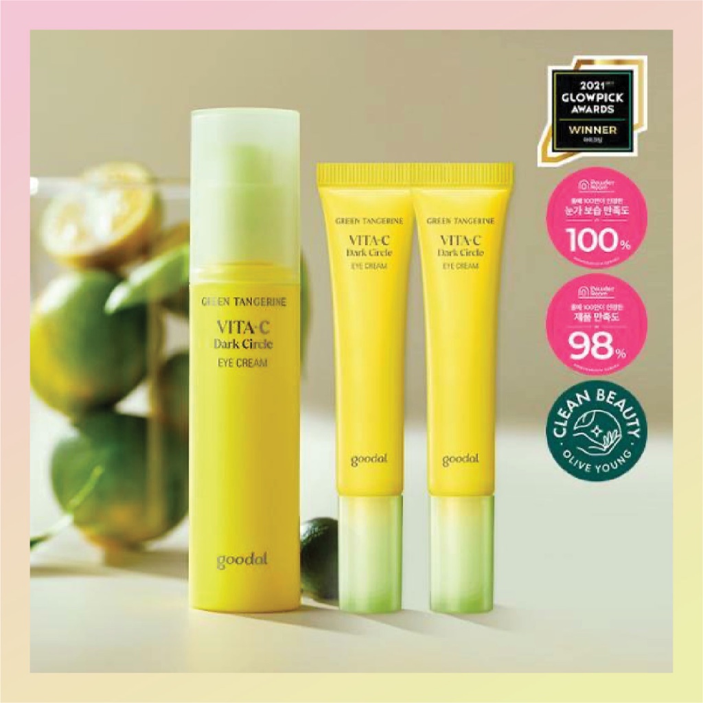 Jual GOODAL Green Tangerine Vita C Dark Circle Eye Cream 30ml (Original ...