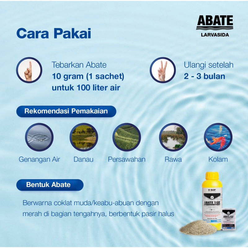 Jual Obat Jentik Nyamuk Abate/ Pembasmi Jentik-Jentik Dan Nyamuk ...